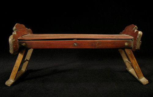 Asian Tribal Art - Bamboo neck rest, China
