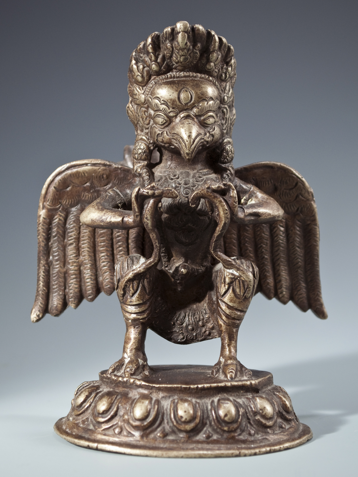 Asian Tribal Art - Garuda bronze figure, India