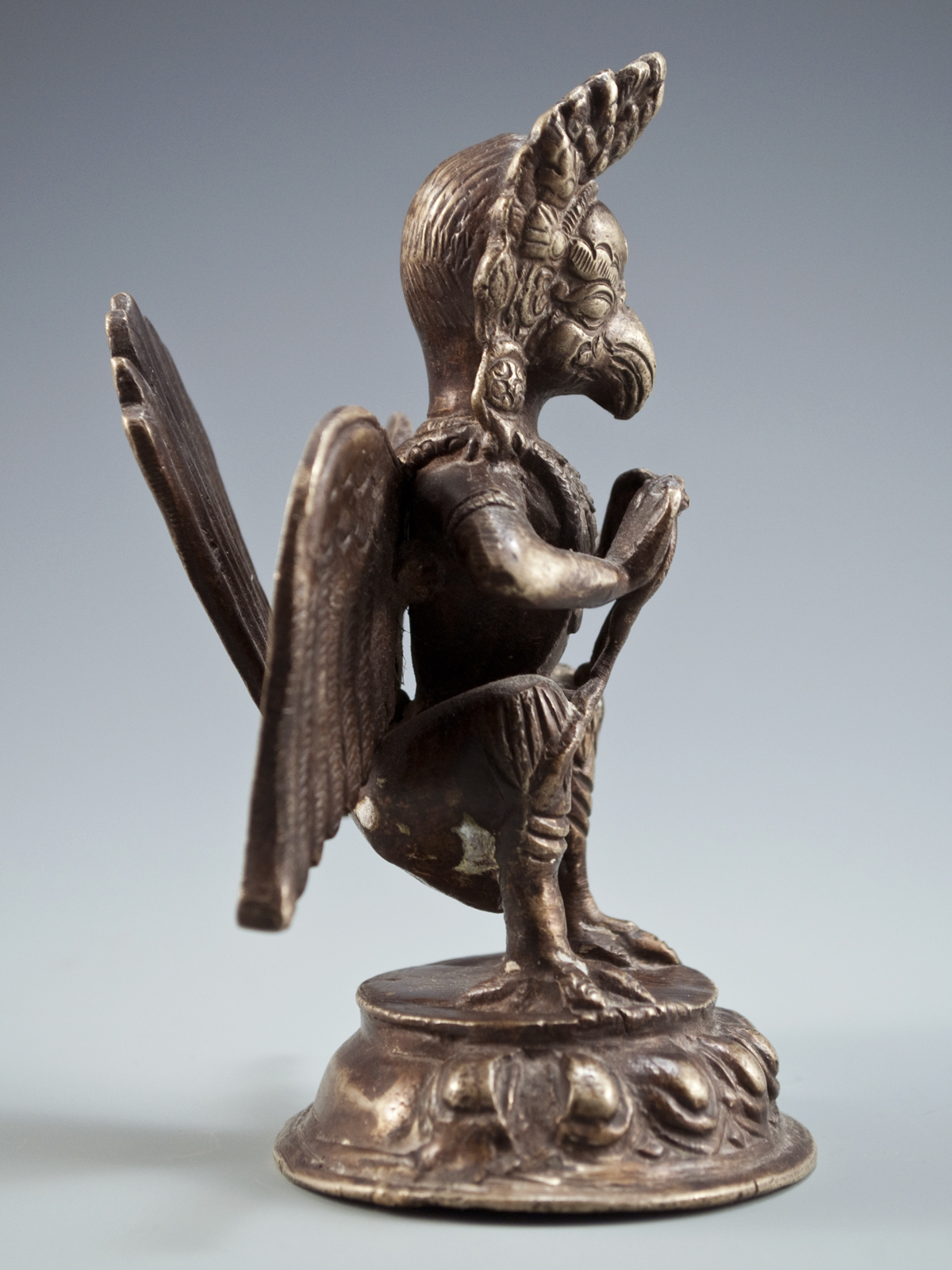 Asian Tribal Art - Garuda bronze figure, India